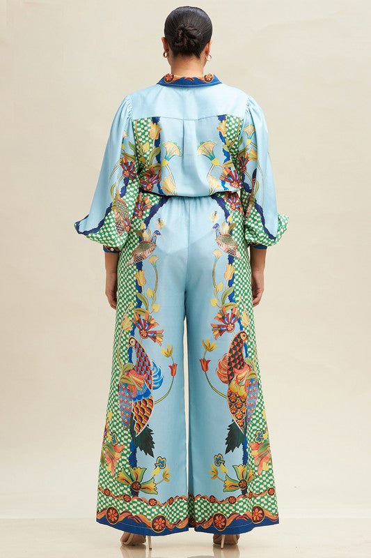 Maya Pants Set (Blue) Plus – My Name Is Rasha